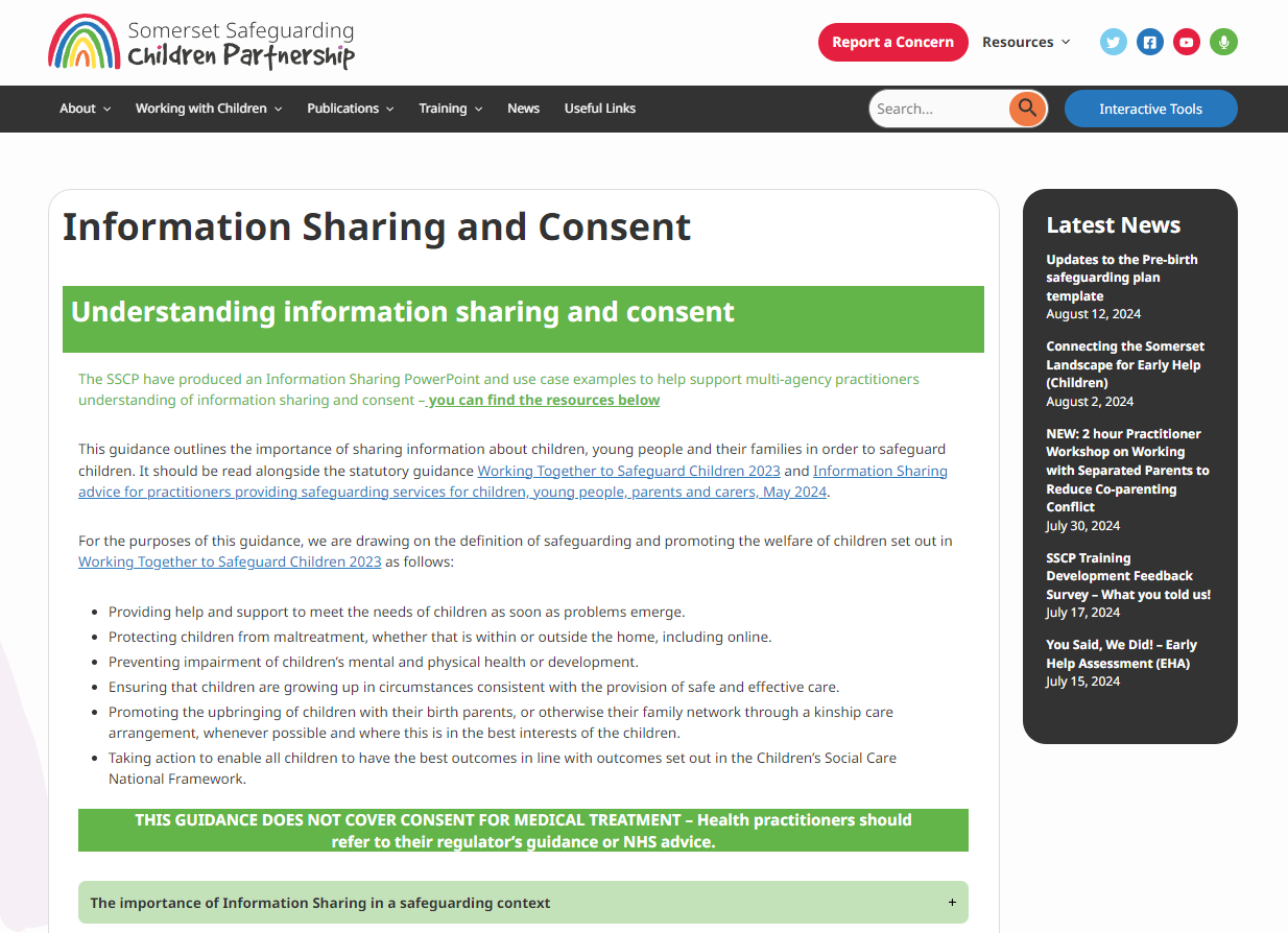 New! - Somerset Information Sharing and Consent Guidance - Somerset ...